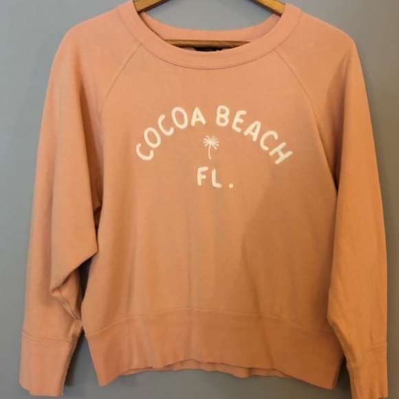 J. Crew | Tops | Nwot Jcrew Coco Beach Fl Distressed Sweatshirt | Poshmark